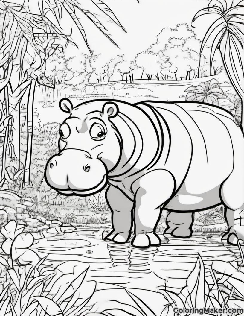 Hippo Coloring Pages