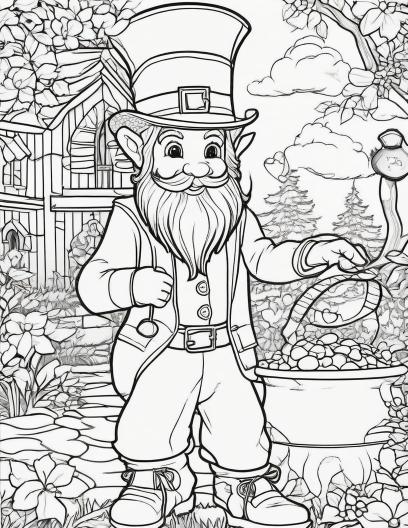 Leprechaun Coloring Pages
