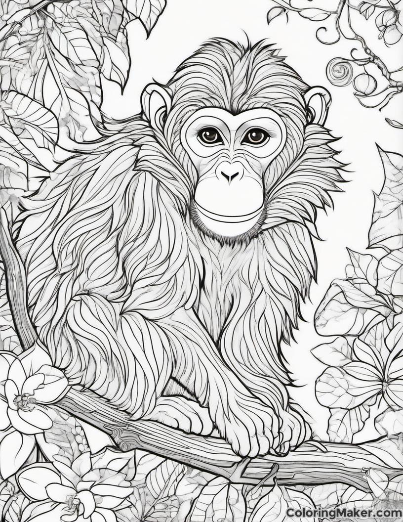 Monkey Coloring Pages