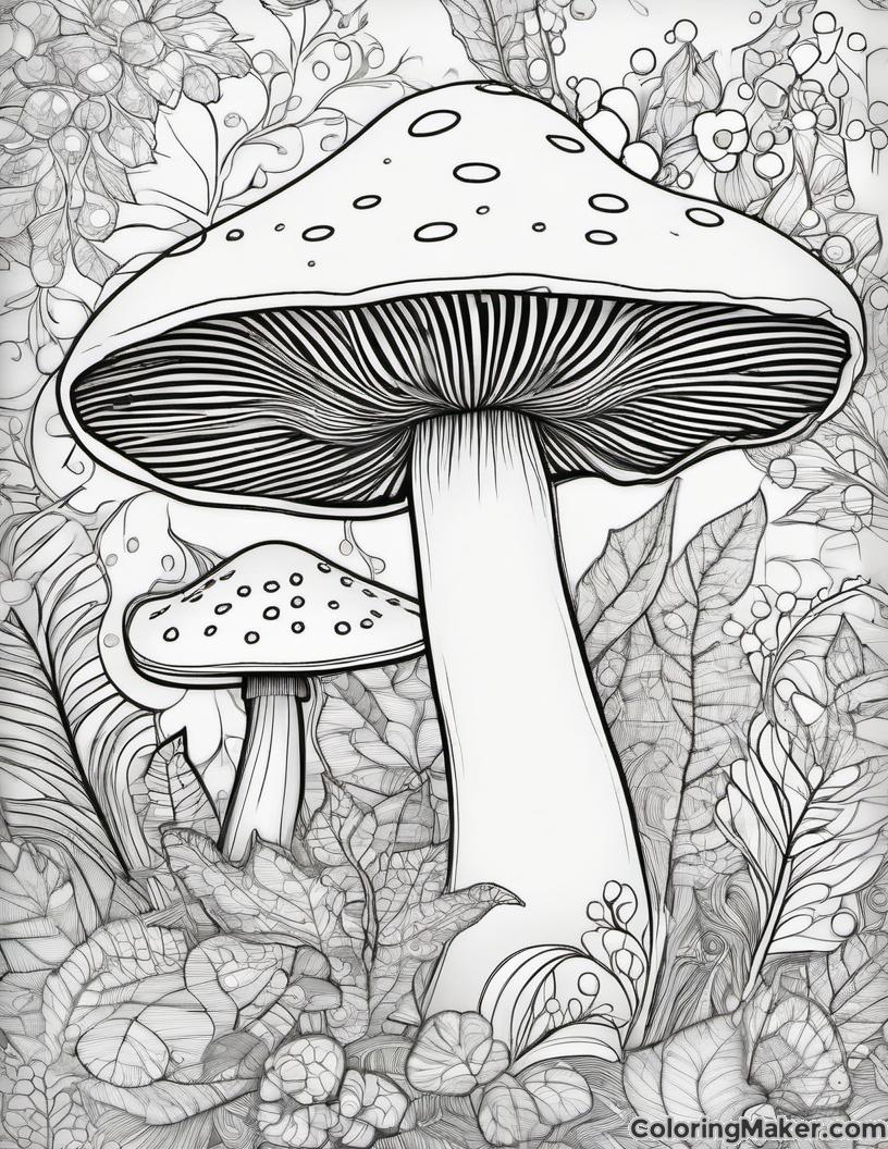 Mushroom Coloring Pages