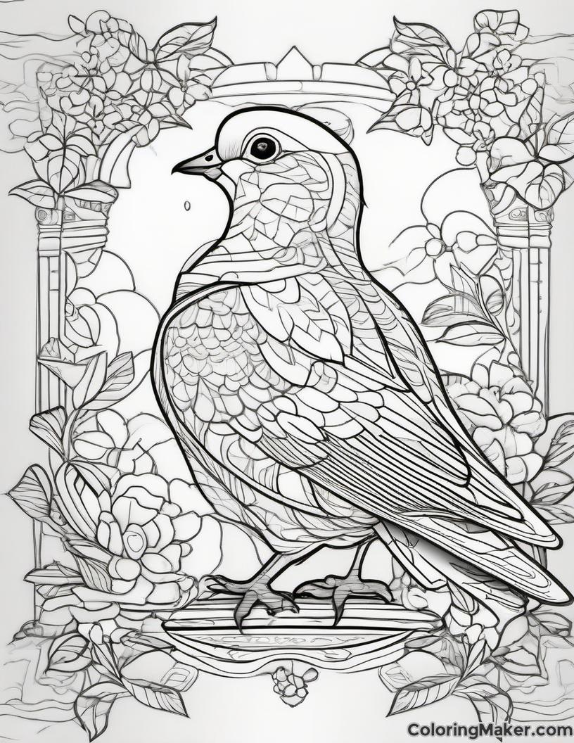 Pigeon Coloring Pages