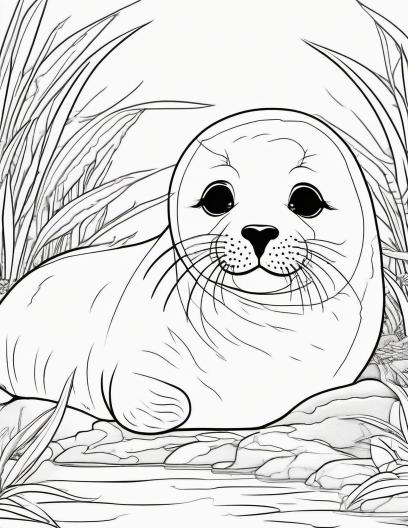 Seal Coloring Pages Seal Coloring Pages