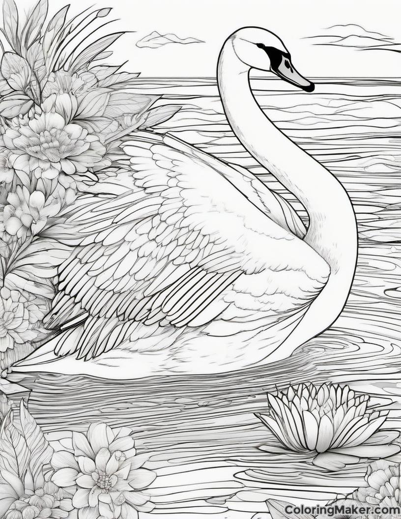 Swan Coloring Pages