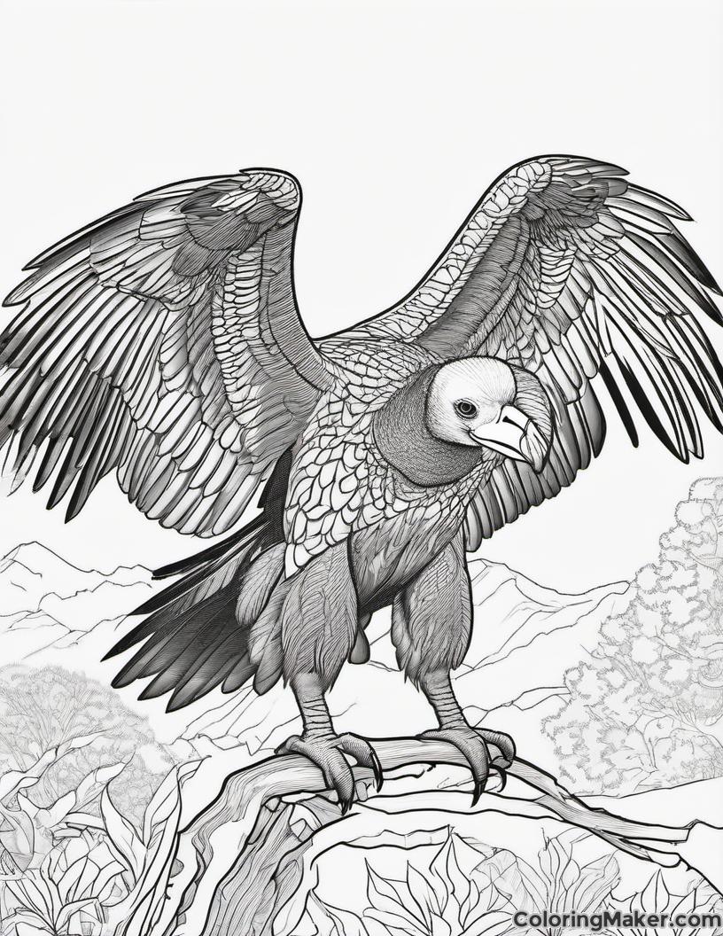 Vulture Coloring Pages