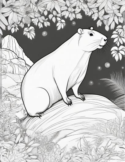 Capybara Coloring Pages Capybara Coloring Pages