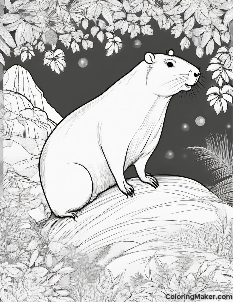 Capybara Coloring Pages